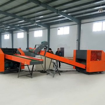 Textile waste and plastic waste cutting machine