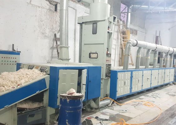Textile Yarn waste recycling machine 8 rollers for spinning