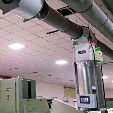 Eagle eye metal and spark detector for textile waste recycling machine